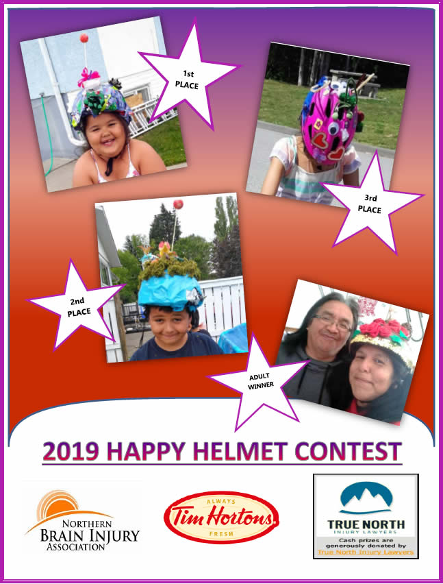 2019 Happy Helmet Contest Winners Poster - Northern Brain Injury ...
